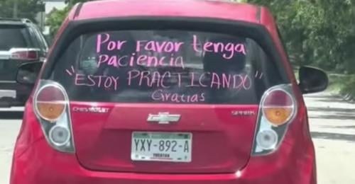 Conductora Primeriza Escribió Particular Mensaje En Su Luneta Bioguia